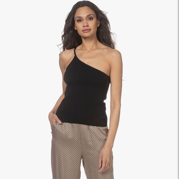 ba&sh | Tops | Bash Black South One Shoulder Top | Poshmark